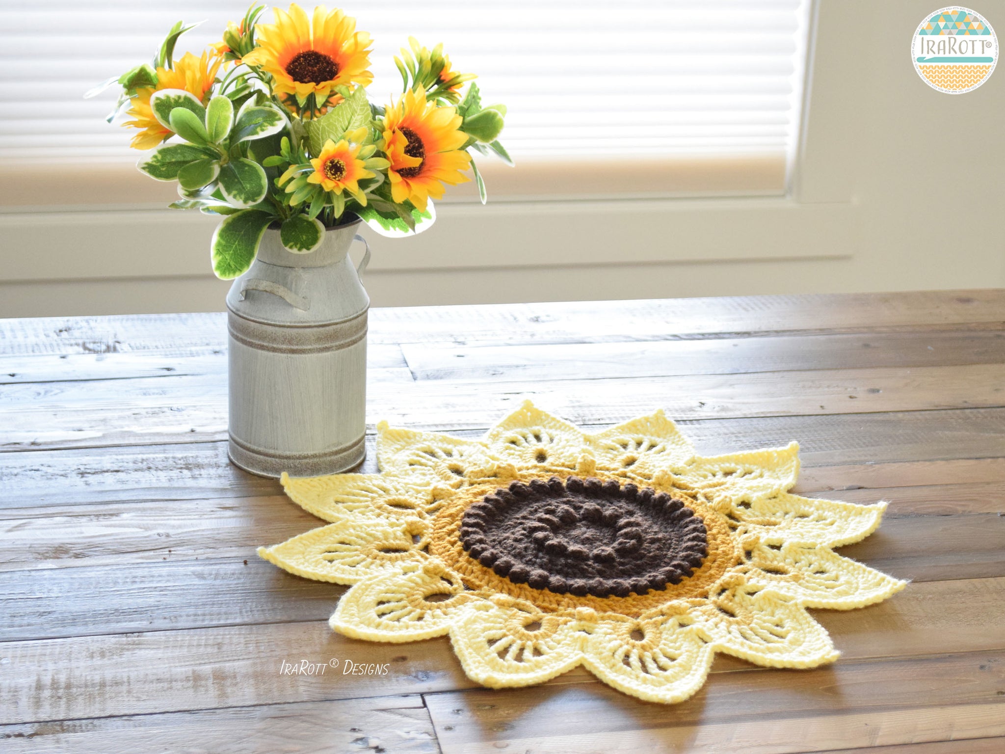 Sunflower Power Doily Rug Crochet Pattern – IraRott Designs