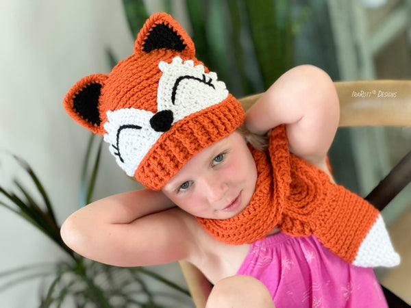 The Artful Fox Hat and Scarf Crochet Pattern – IraRott Designs